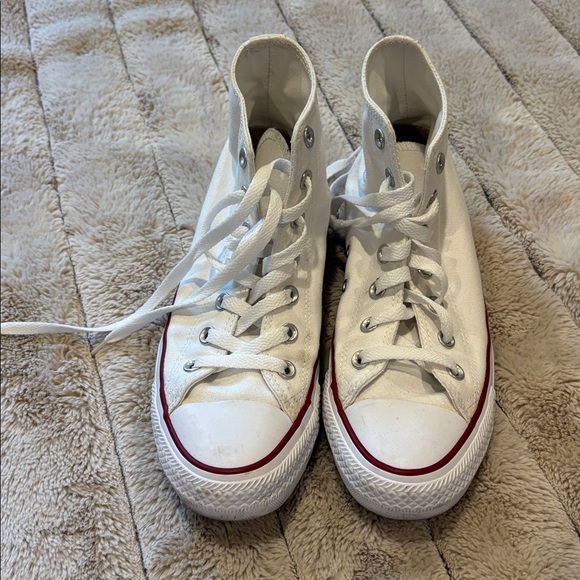 Converse | Shoes | Converse White Hightop Sneakers | Poshmark